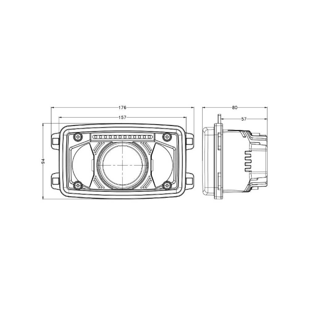 Larsen Lights, LED lights for your equipment !. LED-4993 Hi-Lo headlight.
